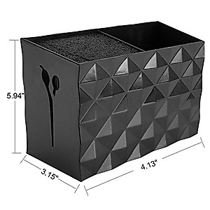 Professional Salon Scissors Holder Rack, Shear Holder,Modern Hairdressing Combs Clips Desktop Desk Organizer Accessories for Hair Stylist Office Home,Hairdresser Scissor Storage Case Keeper. - Black