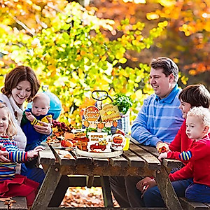 Thanksgiving Tiered Tray Decor Set Fall Tiered Tray Centerpiece Wooden Tabletop Signs Pumpkin Truck Spice Blocks Directional Sign Rustic Farmhouse Autumn Harvest Decorations (Pumpkin Style, 10 Pcs)