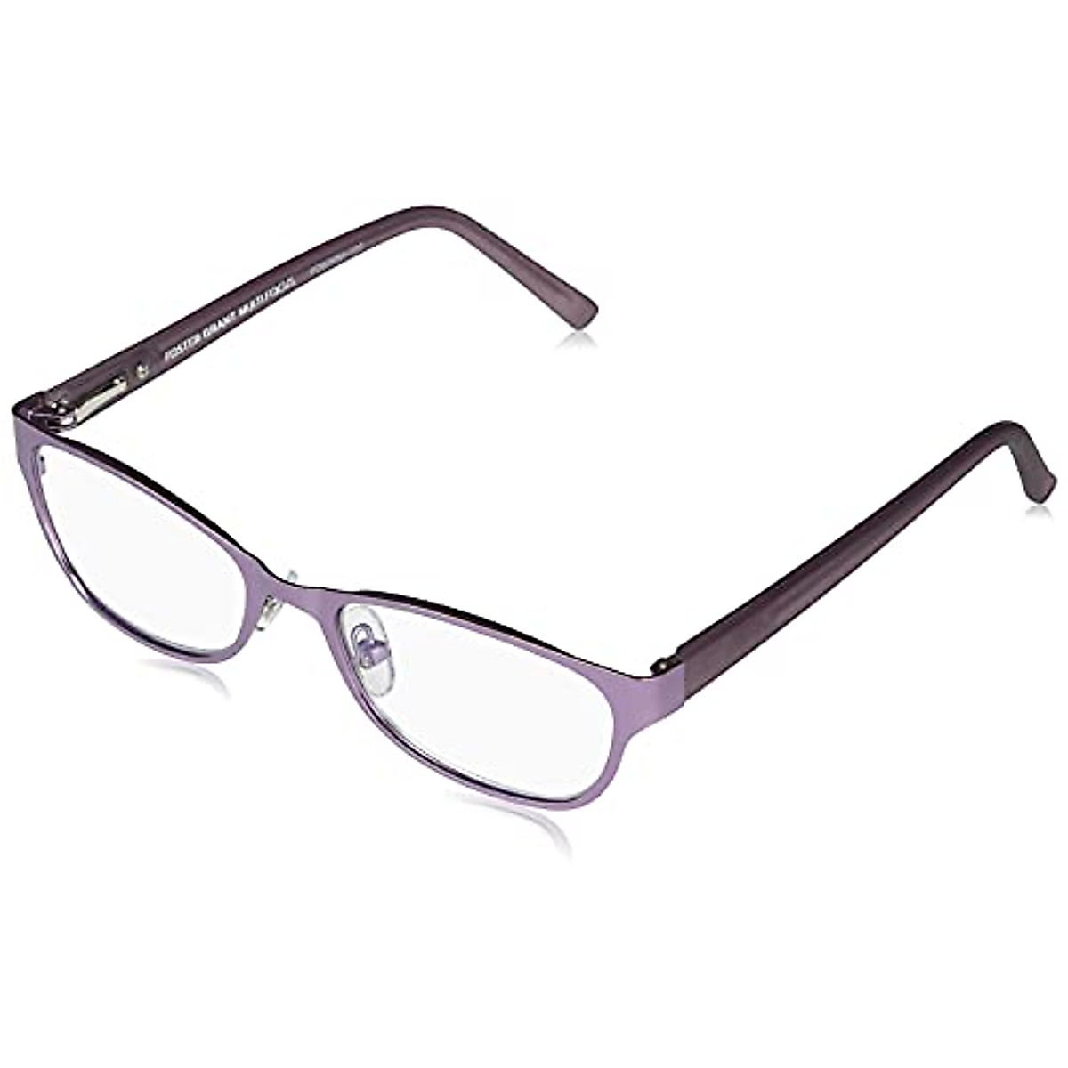 Foster Grant womens Charlsie Multifocus Glasses Reading Glasses, Satin Purple/Transparent, 52 mm US