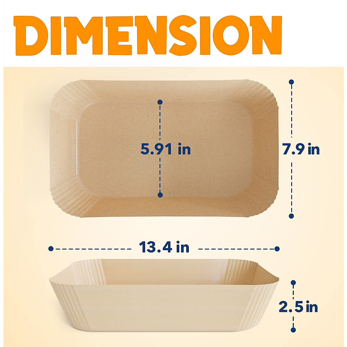 Air Fryer Paper Liners Non Stick Parchment Disposable Paper Liners Compatible with Ninja Smart XL Grill and Air Fryer, 100PCS