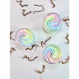 MerryJskin Body Whipped butter 6 oz., whipped cream butter, moisturizes dry skin, gift for her, shea butter, Birthday gift, shower gift for a party, Rainbow Fragrance, Rainbow Scented