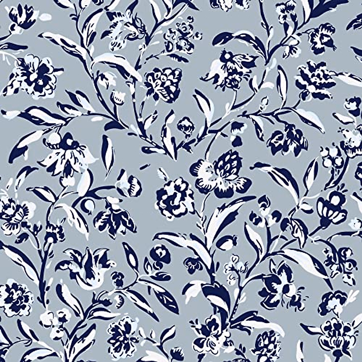 Vera Bradley Women's Cotton Wristlet With RFID Protection, Perennials Gray - Recycled Cotton, One Size