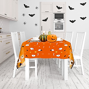 Fancy Land Halloween Tablecloths 3 Pack Halloween Plastic Kids Party Decorations 54 x 108 Halloween Disposable Table Cover