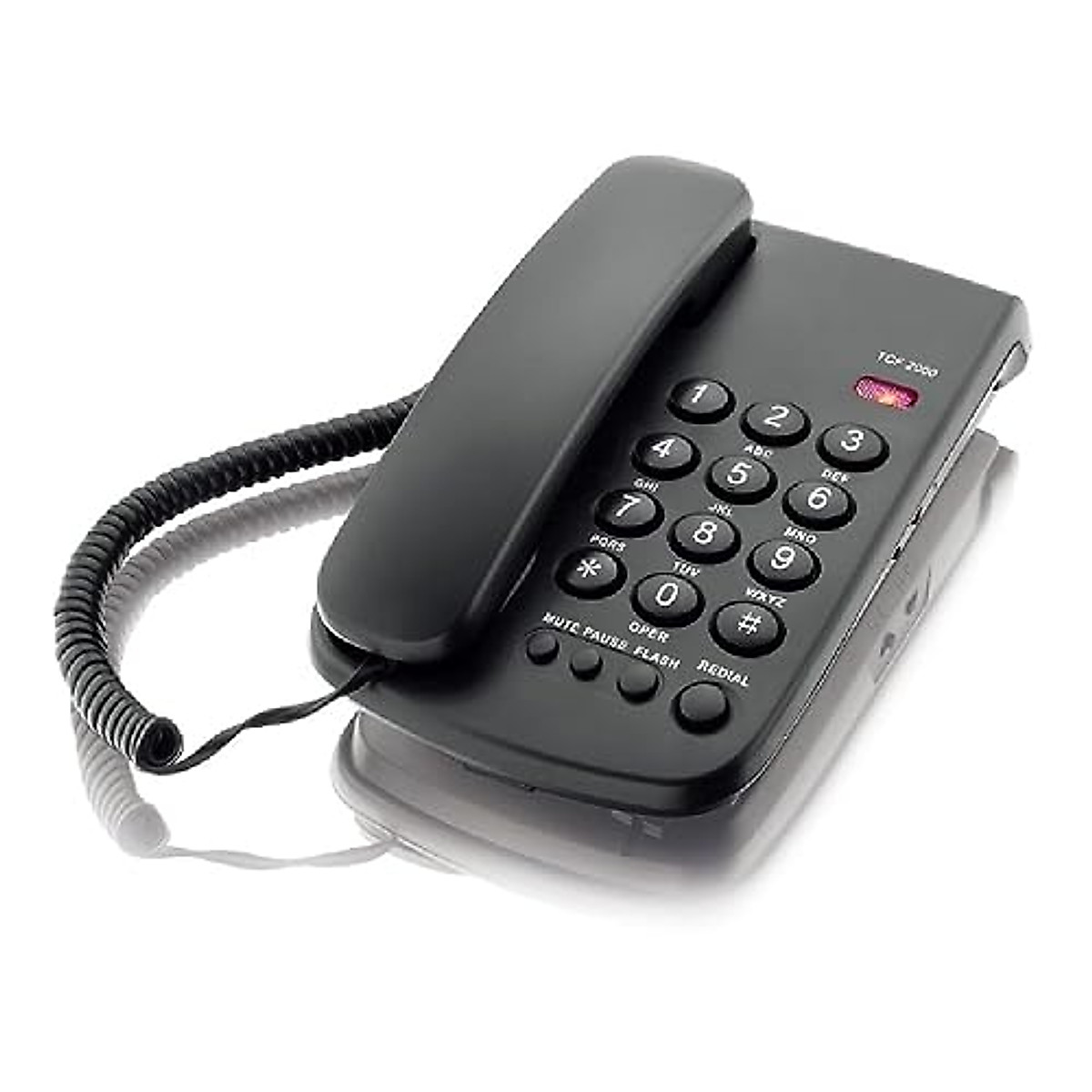TCF-2000 Desktop Telephone Landline Phone Clear Sound Noise Reduction Telephones for Home Office Hotel Desk Phone Fixed Telephone TCF2000 Business Office Telephones House Hold Guest Room Hotel Fixed