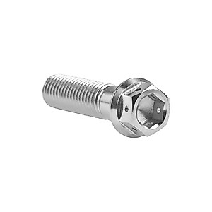 Wanyifa Titanium Flange Hex Head Bolt M8 15 20 25 30 35 40 45 50 55 60mm Screws Pack of 4 (M8x40mm, Silver)