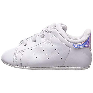 adidas Originals baby boys Stan Smith Sneaker, White/White/Silver Metallic, 3 Infant US