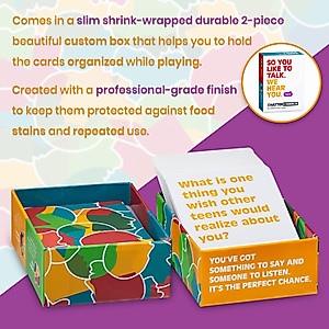 ChatterChance Conversation Starter for Teens | Exciting, Fun Conversation Games with Question Cards That Spark Connection & Understanding | Thought-Provoking Card Games for Teens with 80 Questions