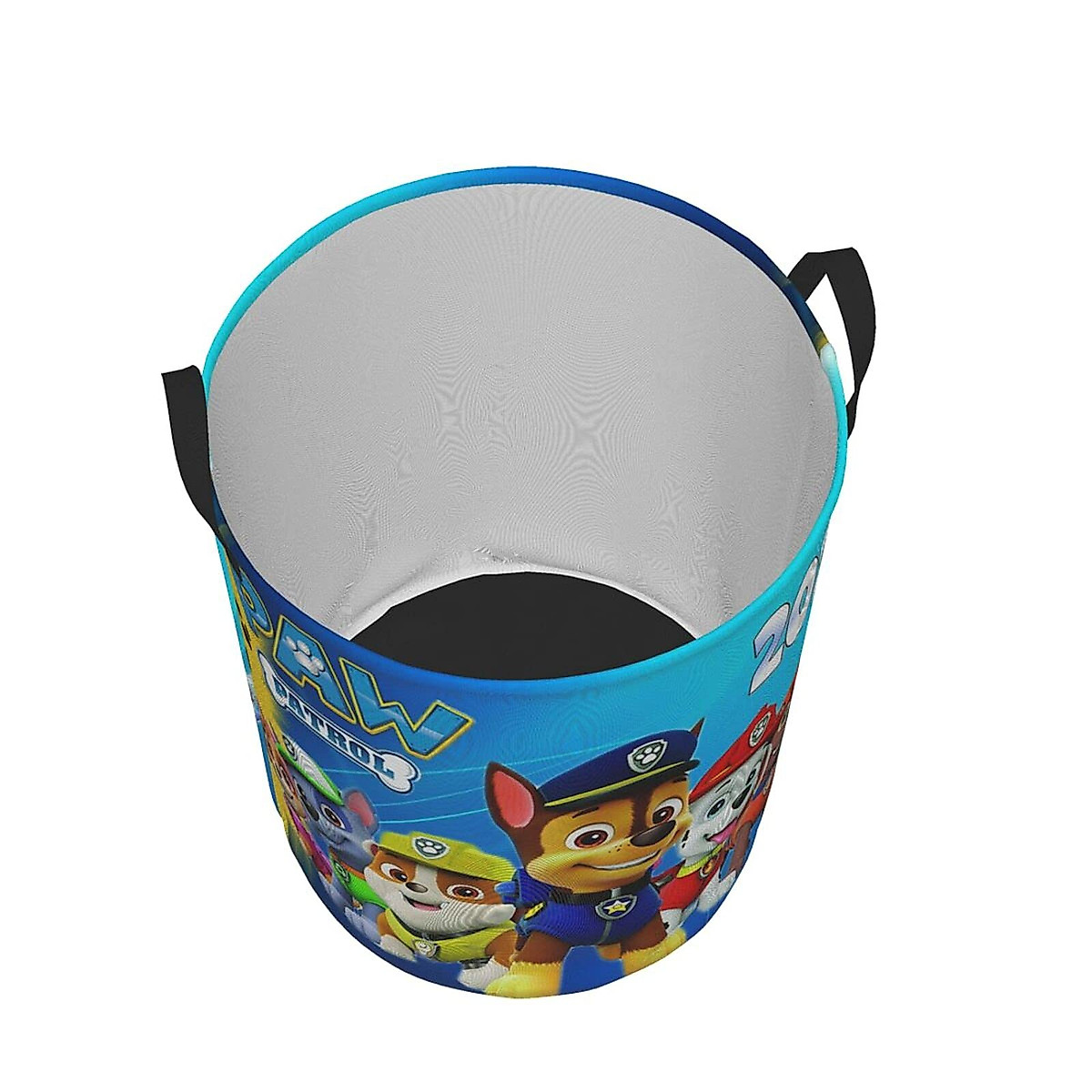 Paw Patrol Circular Waterproof Hamper Dirty Clothes Standing Laundry Basket With Handle Round Storage Organizer Bin Gifts For Kids Children Small