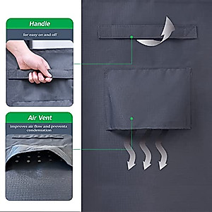 Patio Chair Covers, Deep Seat Lounge Chair Dining Chair Cover, Heavy Duty Waterproof UV Resistant Outdoor Furniture Cover, Grey, 35"W x 39"D x 36"H