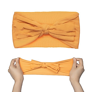 Lganze 19PCS Baby Headband Girl Hair Bow - Newborn Headband with Bow for Kids | Toddler Elastic Head Wrap | Infant Nylon Hair Accessories | Baby Girl Stuff Gifts