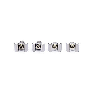 Metallor Guitar String Trees String Retainer Guides Compatible with Strat Tele Style Electric Guitar Bass Parts Replacement Pack of 4pcs with Mounting Screws Chrome.