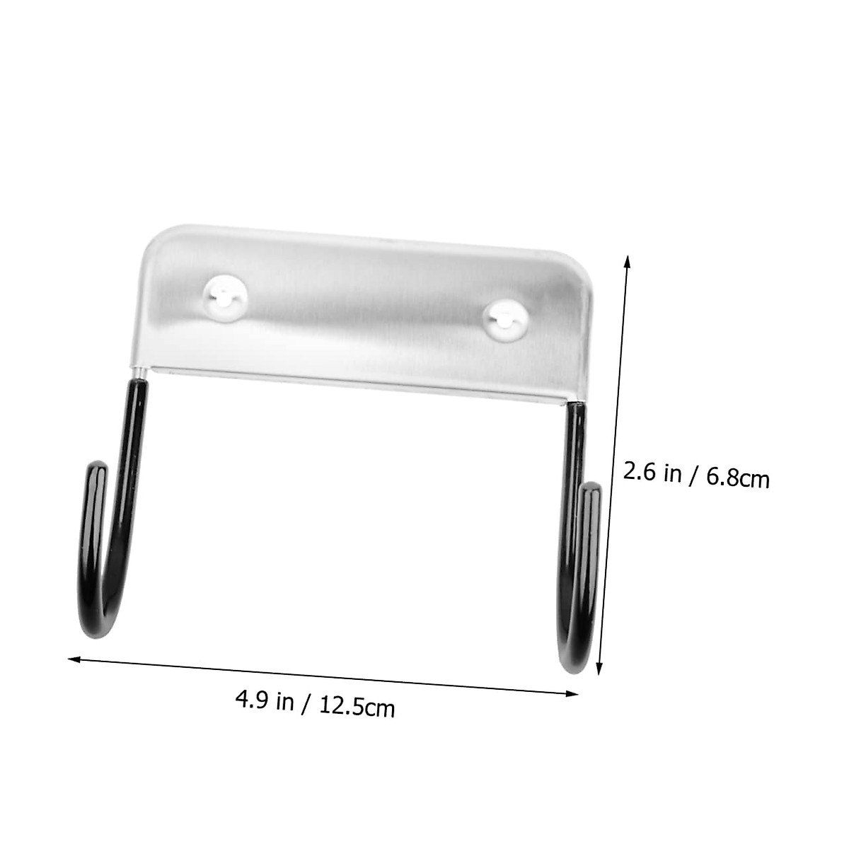 LIFKOME 2pcs washcloth Holder Black Hooks Black Metal Shelf Wall Towel Clothes Mount Ironing Board Bracket Electric Iron Holder Electric Iron Organizer Ironing Doard Shelf Hanger
