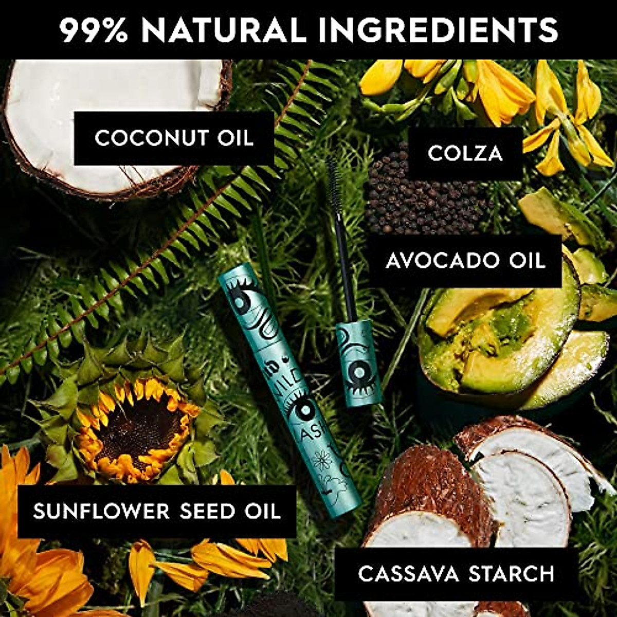 Urban Decay Wild Lash Plant-Powered Volumizing Mascara, Travel Size - Black - 16HR Wear, Smudge, Transfer & Flake Resistant - Vegan Formula with Sunflower Seed, Avocado & Coconut Oil