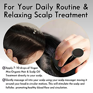 Vegan Mia USDA Organic Rosemary Oil for Hair Growth with Castor Oil & Jojoba Oil - Scalp Oil Treatment & Intense Nourishment to Get Healthier, Thicker & Shiny Hair Naturally