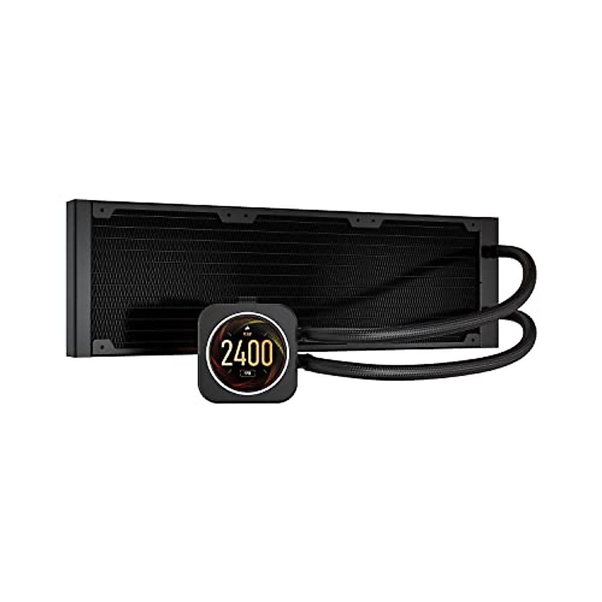 CORSAIR iCUE H150i ELITE LCD Display Liquid CPU Cooler-Custom IPS LCD Screen-48 Dynamic RGB LEDs-120mm Fans-360mm Radiator-COMMANDER CORE Smart Lighting Controller