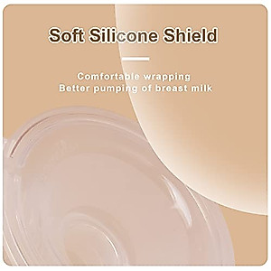 MyMom Double Wearable Breast Pump,Electric Hands Free Breast Pumps with 2 Modes,9 Levels,LCD Display,Memory Function Rechargeable Double Milk Extractor with Massage and Pumping Mode-24mm Flange