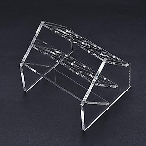 uxcell Slant Rack Acrylic Test Tube Holder 6 Wells for 50ml Centrifuge Tubes Clear