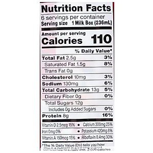 Horizon Organic Lowfat Milk 8 fl. oz., 6 Count (Pack of 2)