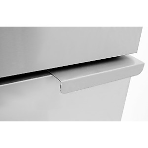 Atosa CookRite ATFS-40-NG 40 lbs Free Standing Floor Fryer with Temperature Control | 3 Cast-Iron Vertical Burner Tubes | 2 Removable Frying Baskets | Stainless Steel, 102,000 BTU, Natural Gas (NG)