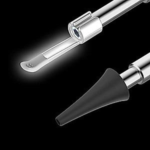 Teslong Otoscope Set with Disposable Covers, Ear Pick, 4.3mm HD Inspection Camera, 6 Adjustable LED Lights with Ear Wax Removal Tools, Works with iPhone, iPad & Android