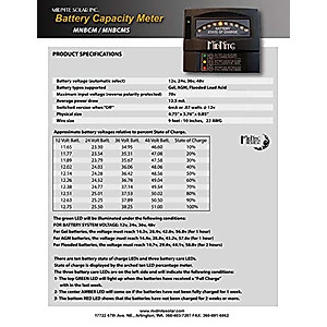 Midnite Solar Battery Capacity Meter, Model# MNBCM