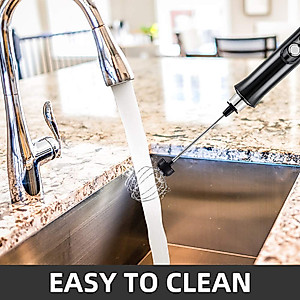 Oskinm Milk Frother Handheld with 3 Stainless Steel Whisks, USB Rechargeable Electric Foam Maker, Drink Mixer with 3 Speeds for Coffee, Bulletproof Coffee, Latte, Matcha