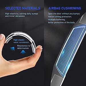 Jawmoy 4 PCS Car Door Anti-Collision Strip, Rearview Anti-Impact Sticker, Door Protection Decorative Covers, Universal Car Side Door Edge Protector (Black)