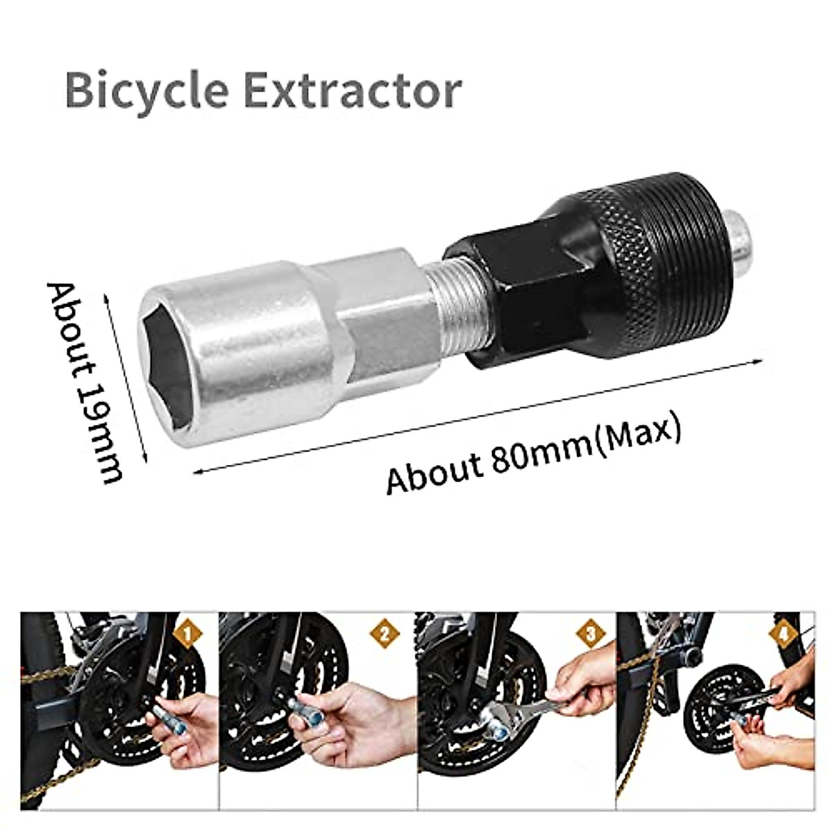 DUZFOREI 6 Pcs Bicycle Repair Tools Kit, Bike Cassette Removal Tool, Sprocket Removal Tools Sprocket Remover for Mountain Bike, Road Bike