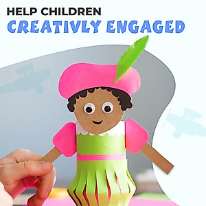 KidsyWinsy 500Pcs Art Craft Activity Kit for Kids, includes Glue, Stickers, Multicolor Sheets, Cut Craft Create Craft Activity Supplies, Christmas Birthday Gift for Age 4-12 Yrs