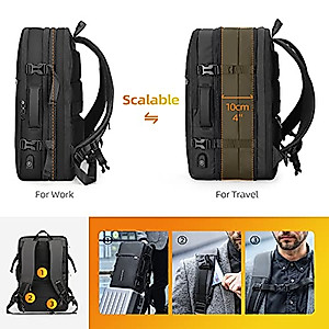 MARK RYDEN Anti-Theft Laptop Backpack, Business Backpack, Waterproof Travel Backpack, Fits 15.6 Inch Laptop for Men, with USB Charger, Black, 17.3, Black, 17.3