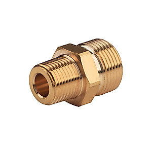 2 Pack M22 to 3/8 Inch NPT Male Pressure Washer Adapter Brass Pipe Thread Fitting 4500 PSI Compatible with Simpson, Generac, Briggs Stratton etc