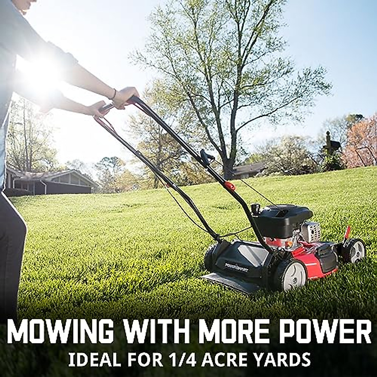 PowerSmart Self Propelled Gas Lawn Mower, 20-inch Push Mower Gas Powered 3-in-1 with 144cc 4-Stroke Engine DB2321CR