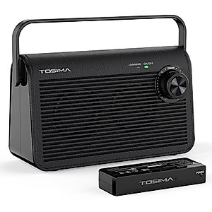 Tosima TV-9000 Wireless TV Speaker,Portable TV Speaker for Hard of Hearing and Elderly, 2.4G RF Transimitter 30M/100Ft Range, 1000mAh Rechargable Battery,Compatible with All Audio Devices