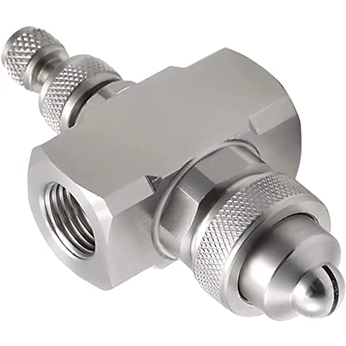 Bettomshin 1Pc Air Atomizing Nozzle, 1/4BSPT Female Thread 130 Degree Round Spray Air Atomizing Mist Nozzle 304 Stainless Steel