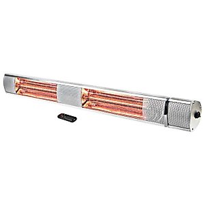 Comfort Zone 3,000W, 240V, Hard-Wired, Electric Wall Mounted Indoor/Outdoor Patio Space Heater w/Remote, Overheat Protection, Tip-Over Switch, IP65 Waterproof, (Mount Hardware Included), CZPH30RSL