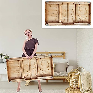 koyasiry Bamboo Coffee Table Foldable Japanese Coffee Table 33.5x17.7in Low Floor Desk for Adults Folding Coffee Table Floor Table for Sitting on The Floor