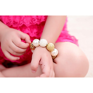 VCMART Girls Chunky Bubblegum Beaded Necklace & Bracelet Set,15.7"