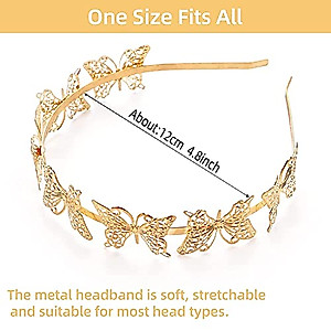 Yxiang Queen Rhinestone Headband for Women Faux Pearl Girls Crown Tiara Elegant Butterfly Flower Hair Hoop 4 Pack Crowns and Tiaras for Bridal Wedding Prom Birthday