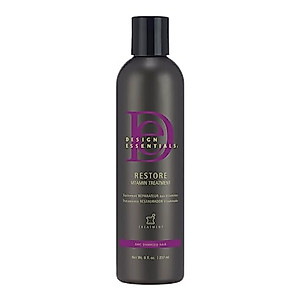 Design Essentials Restore Vitamin Treatment for Natural Dry Damaged Hair, White, 8 Fl Oz