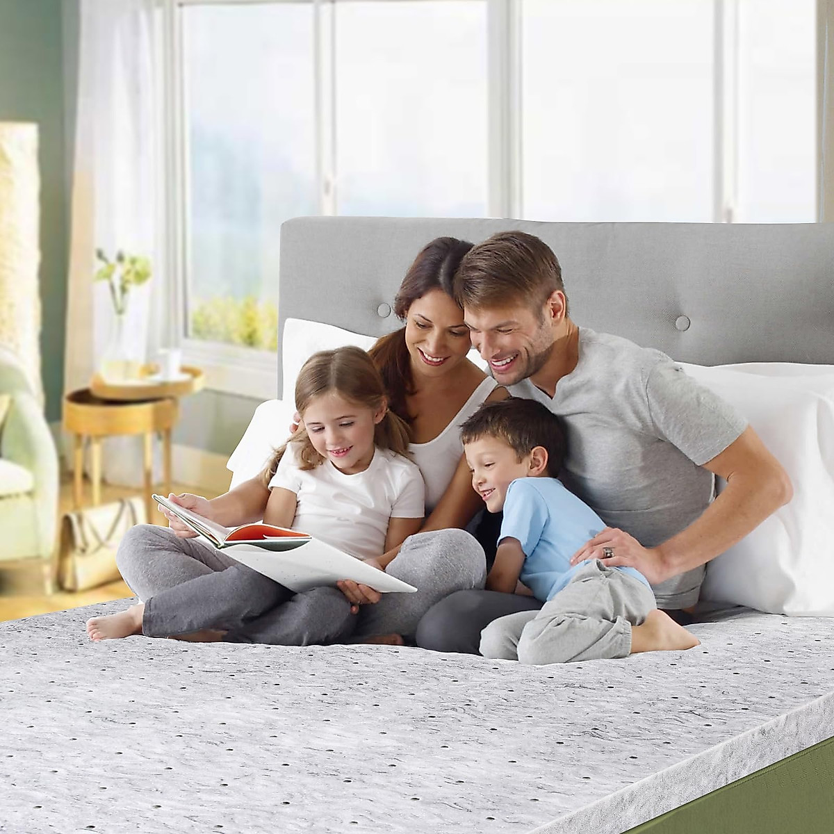 BedsPick Memory Foam Mattress Topper Queen 2 Inch, Foam Mattress Pad, Super Soft Queen Size Bed Toppers with Ventilation Holes