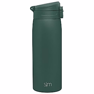Simple Modern Insulated Thermos Travel Coffee Mug with Snap Flip Lid | Leakproof Reusable Stainless Steel Tumbler Cup | Gifts for Women Men Him Her | Kona Collection | 16oz | Forest