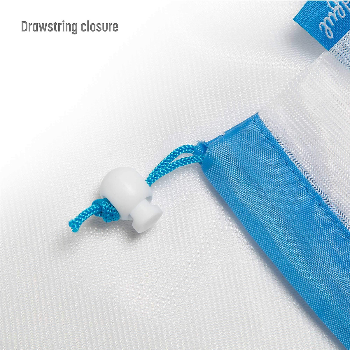 Goodful Reusable Mesh Produce Bags, Washable, Breathable and See-Through with Colorful Drawstring Toggle Closures, For Grocery Shopping, Fruits, and Vegetable, 12 Pack, Multicolor