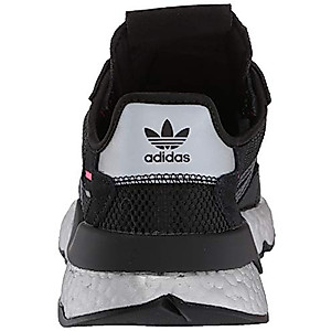 adidas Originals Women's Nite Jogger Sneaker, core Black/Shock Red/Silver Met, 7.5 M US