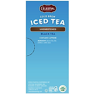 Celestial Seasonings Cold Brew Unsweetened Black Tea Iced 18 tea bags