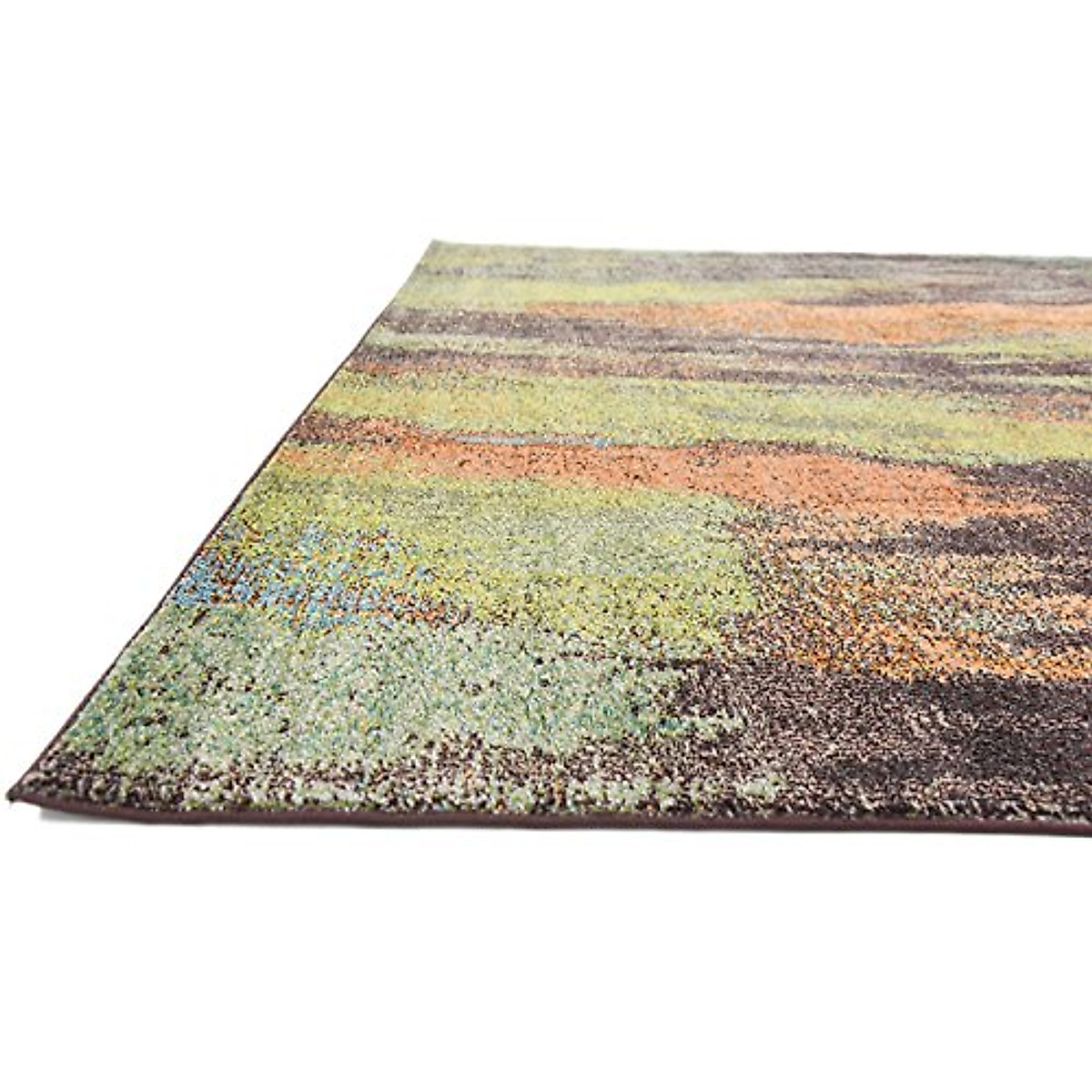 Unique Loom Jardin Collection Colorful, Vibrant, Abstract Watercolor Area Rug, Square 8' 0" x 8' 0", Multi/Beige