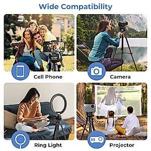 UBeesize 54'' Camera Tripod, Phone Tripod for iPhone with Bag, Travel Tripod Stand with Remote Compatible with iPhone 15/14/13/12/11， Android Phones, Cameras, DSLR and Gopro