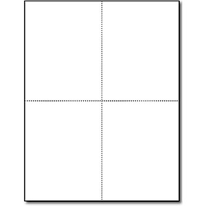 65lb White Printable Postcards - Blank Postcard Paper - Perforated 4 per Sheet - for Inkjet/Laser Printers - 25 Sheets / 100 Postcards