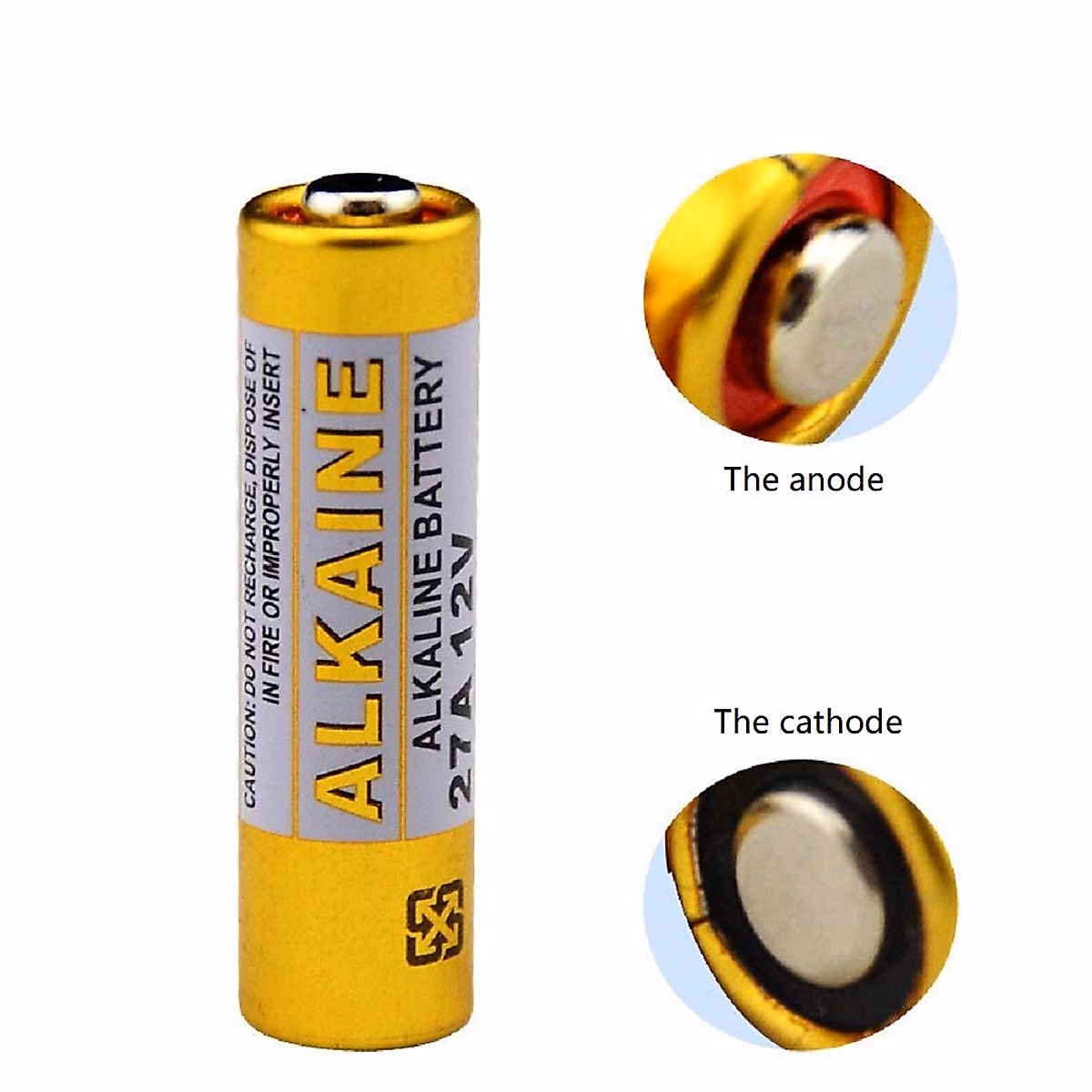 Cotchear 5Pcs 12V 27A Alkaline Battery 27A 12 Volt Batteries 27A 12V 21/23 E23A Alkaline Batteries