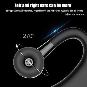 ISCREM Bluetooth Headset Wireless Business Single earpiece Voice Answer in Ear Earbuds for Trucker Driving Running 10 Hour Battery Noise Cancelling Headphones Black V9