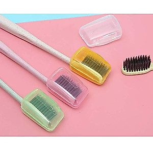 LASSUM 10 Pieces Toothbrush Head Cover Portable Brush Case Protective Caps for Home Daily Travel Outdoor Camping Sport Running Hiking